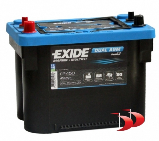 Exide Marine EP450 50 AH 750 EN #390595 | www.PadanguParduotuve.lt